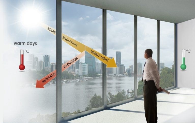 Smart window material blocks heat transmission without blocking views ...