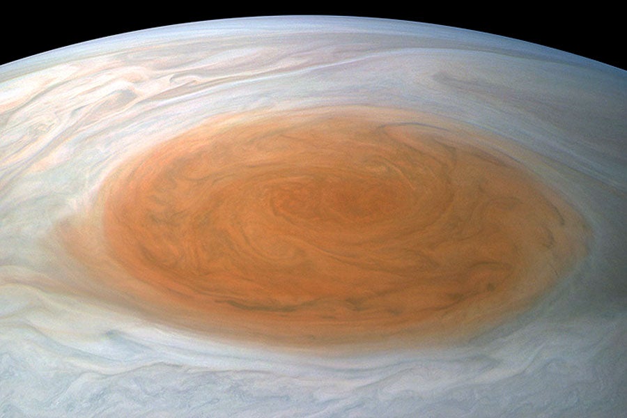 Study reveals Jupiter's great red spot behaves like a stress ball - The ...