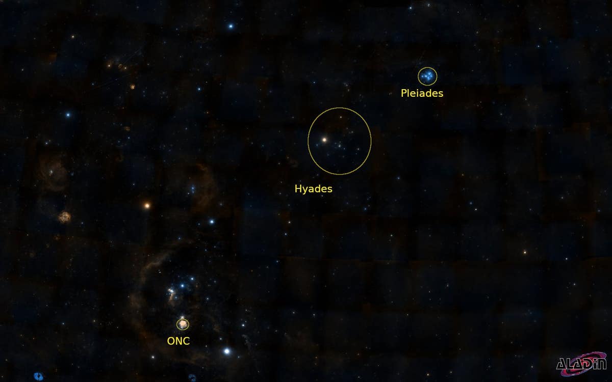 Orion, Pleiades, and Hyades are snapshots of the same star cluster ...