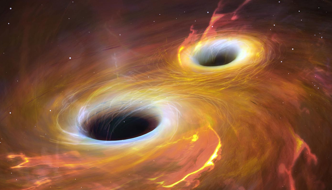 Astronomers capture first-ever image of two black holes orbiting each other - The Brighter Side ...