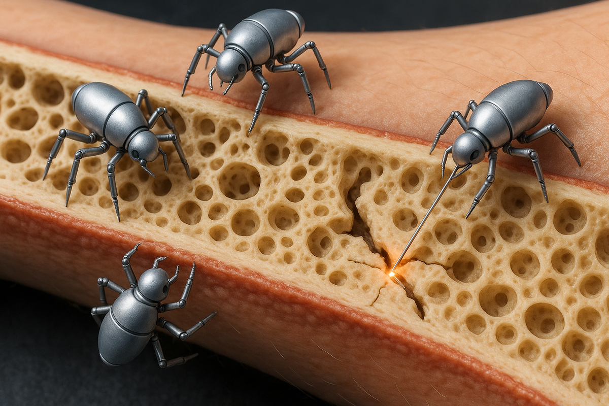 Scientists use light-controlled nanorobots to quickly grow bone cells ...