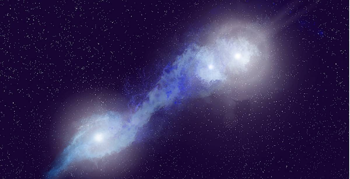 Three black holes light up at once in rare three-galaxy collision - The ...