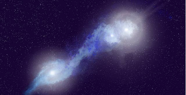 Three black holes light up at once in rare three-galaxy collision - The ...