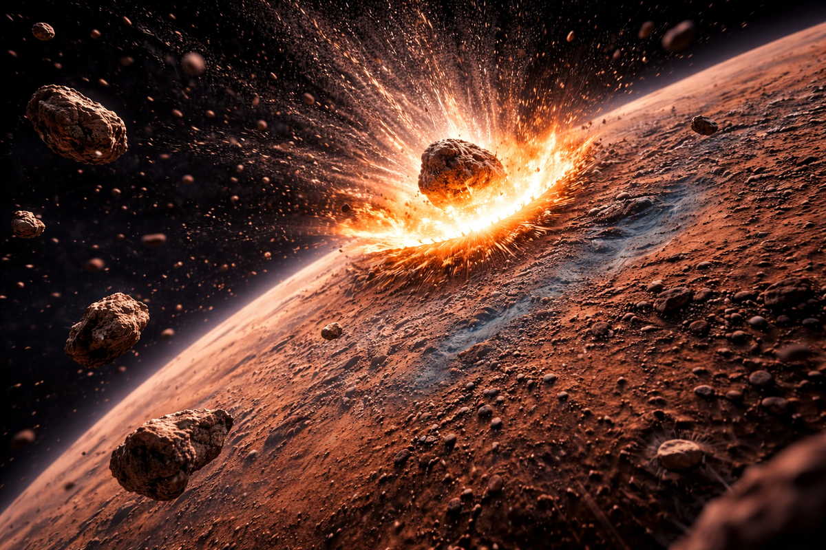Martian microbes can survive being blasted into space by a large ...