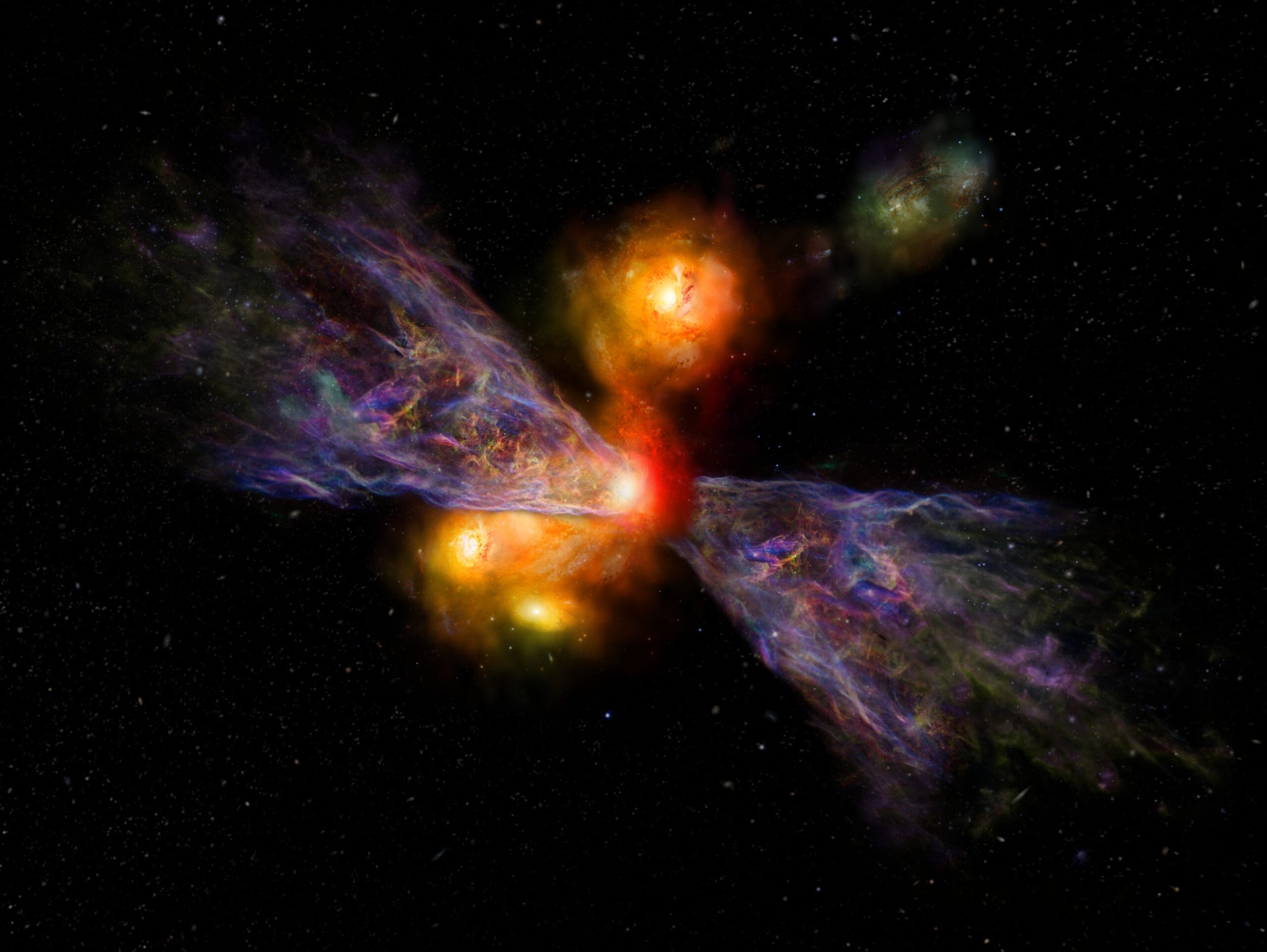 Galaxy-killing wind may explain why giant galaxies died so early - The ...